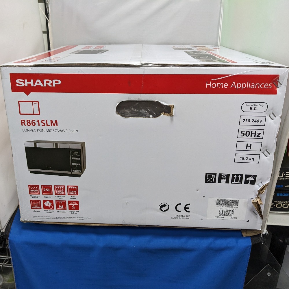 New Sharp R861SLM 25Litre Flatbed Combination Microwave Oven - Own4Less